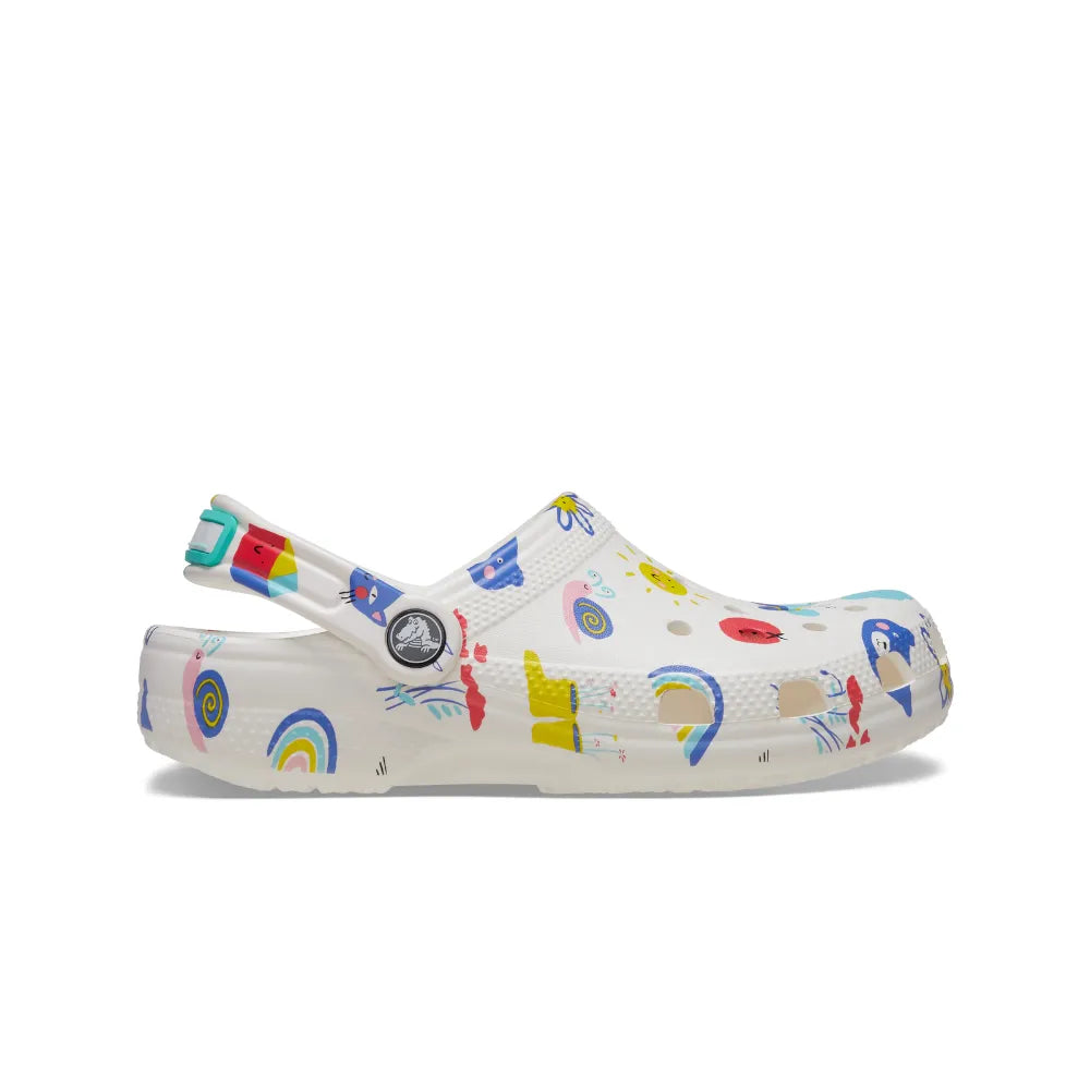 Giày Clog Trẻ Em Crocs Classic Doodle Print - White – Crocs™ Việt Nam