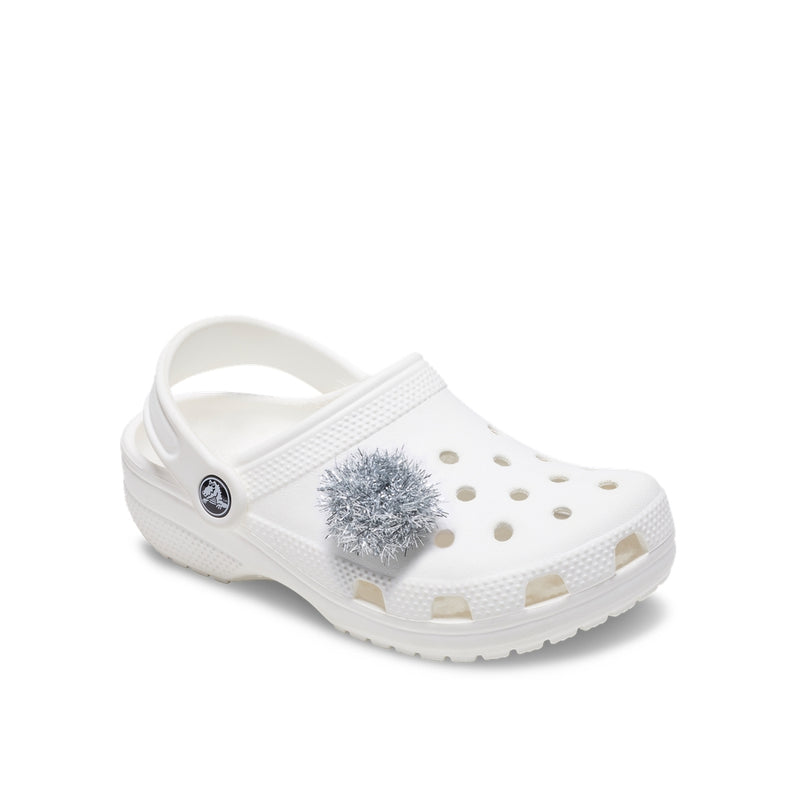 Jibbitz™ Charm Silver Tinsel Pom