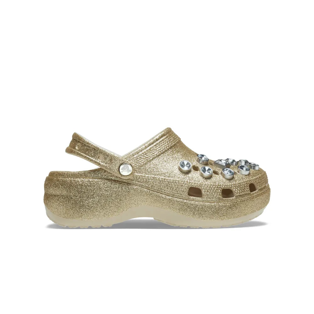 Giày Clog Nữ Crocs Platform Glitter Embellished - Gold – Crocs™ Việt Nam