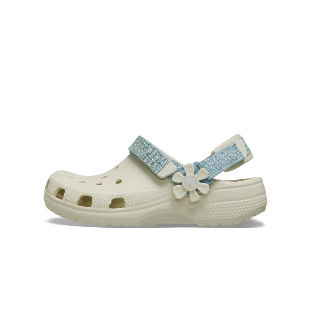 Giày Clog Trẻ Em Crocs Classic Denim Flower - Summit White – Crocs ...